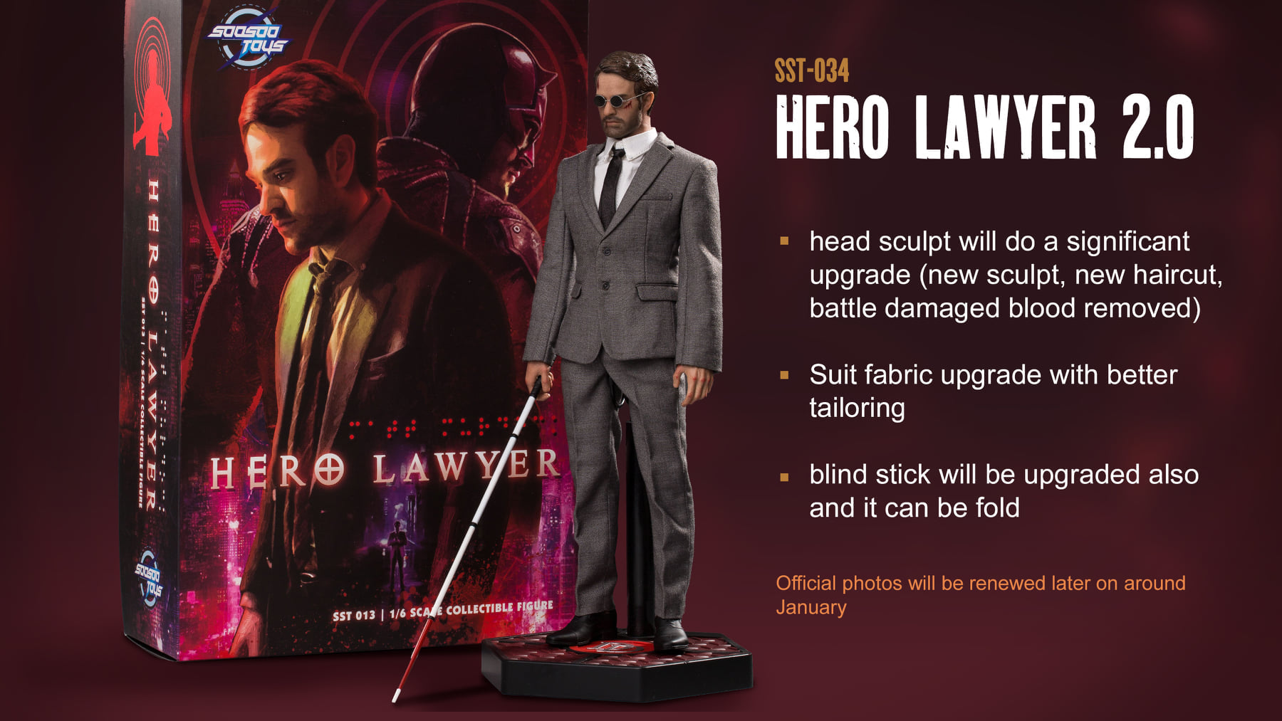 Soosootoys SST034 1/6 scale Hero Lawyer 2.0 Figure - Hot Toys & Collectible